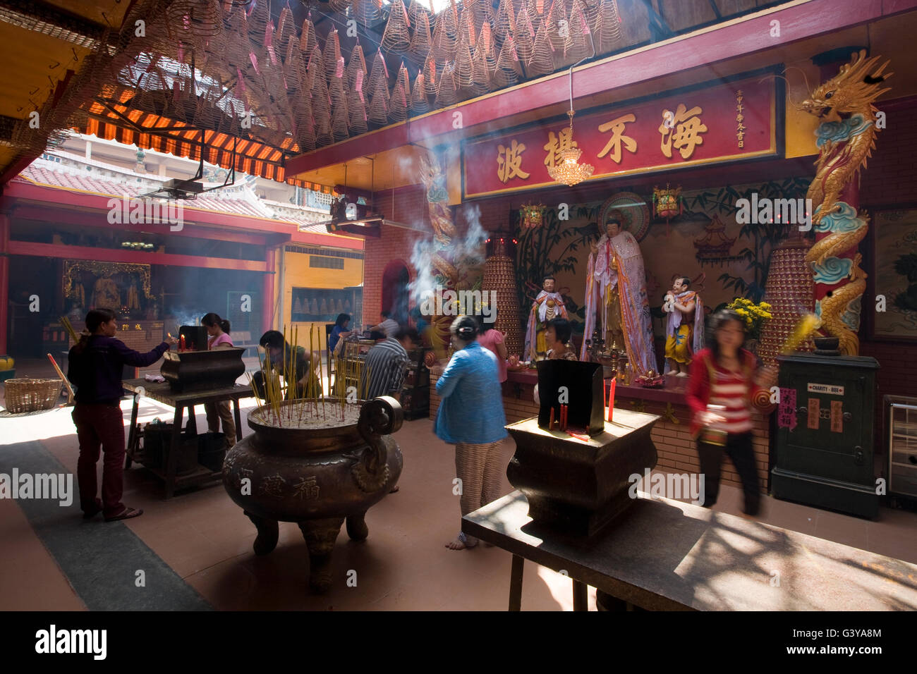 Chua Quan Am Temple or Pagoda in the Chinese Quarter of "Cholon" in ...