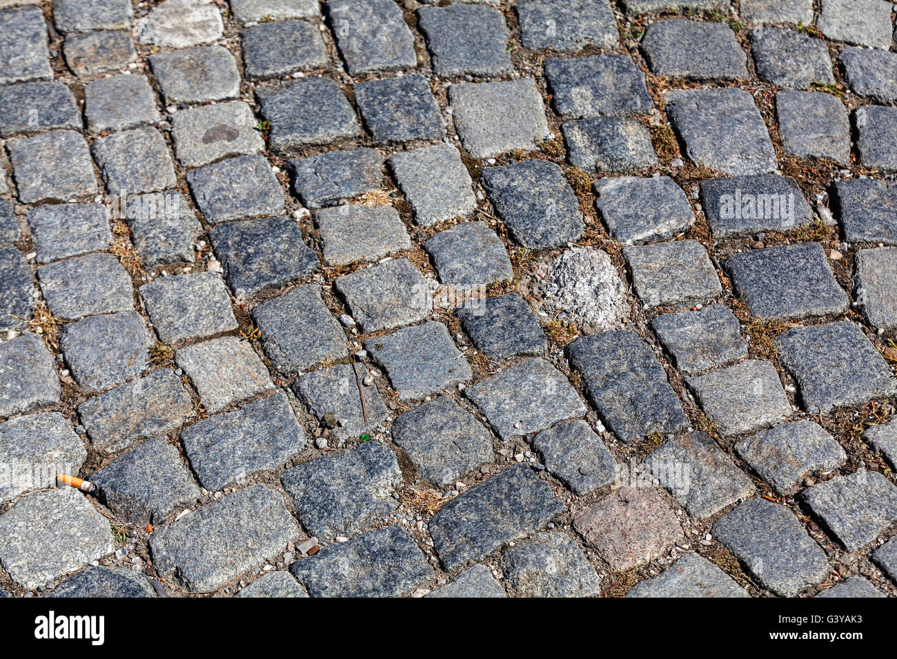 detail of cobblestone path , Kalemegdan park and Belgrade Fortress ...