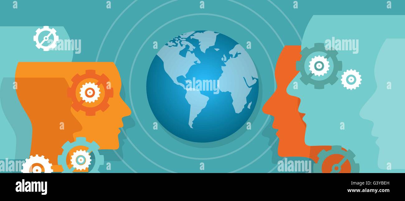 global view world map vision Globalization leader worldwide target ...