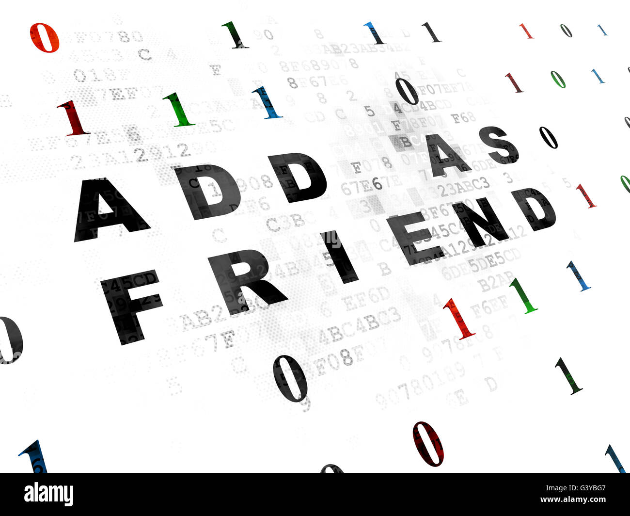 Social media concept: Add as Friend on Digital background Stock Photo ...