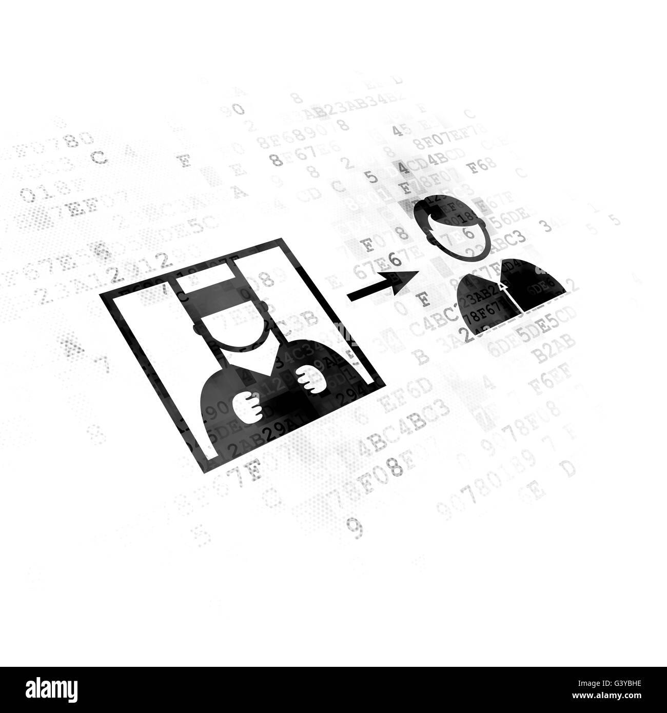 Law concept: Criminal Freed on Digital background Stock Photo - Alamy