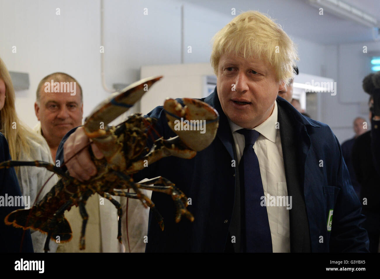 Boris Johnson MP visits Sam Cole Foods fish processing factory in ...