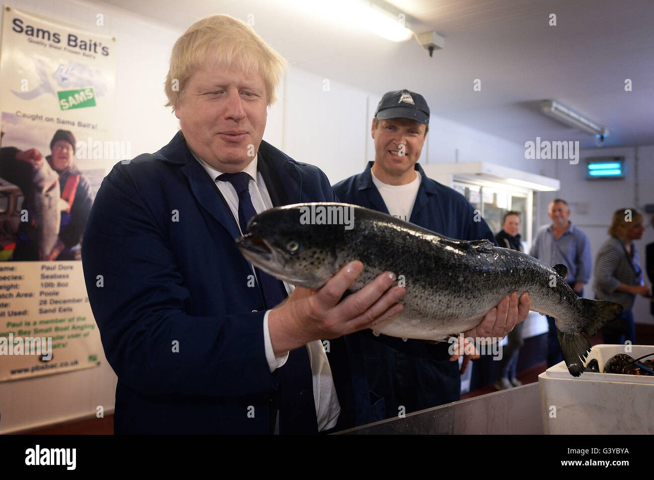 Boris Johnson MP visits Sam Cole Foods fish processing factory in ...