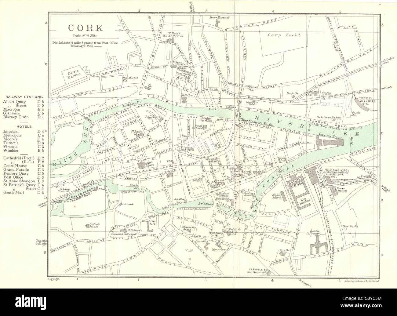 Vintage Map Of Cork Stock Photos & Vintage Map Of Cork Stock Images - Alamy