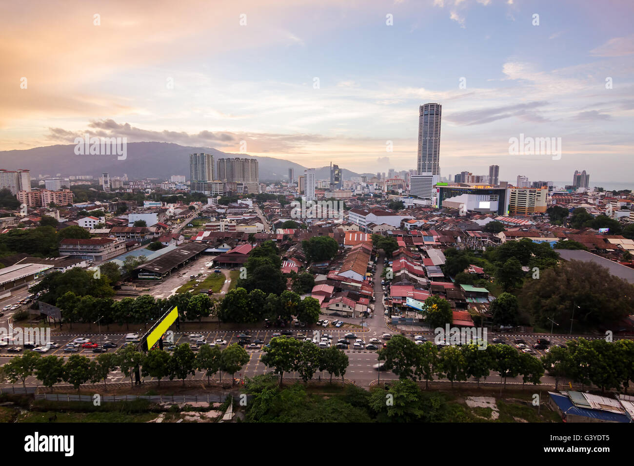 Amazing sunrise and sunset in George Town, Penang Malaysia Stock Photo ...