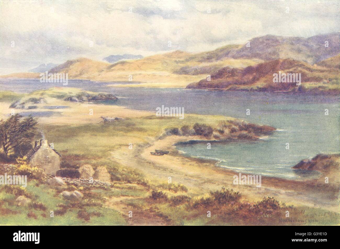 IRELAND: The Entrance to Mulroy Bay, Donegal, antique print 1908 Stock ...