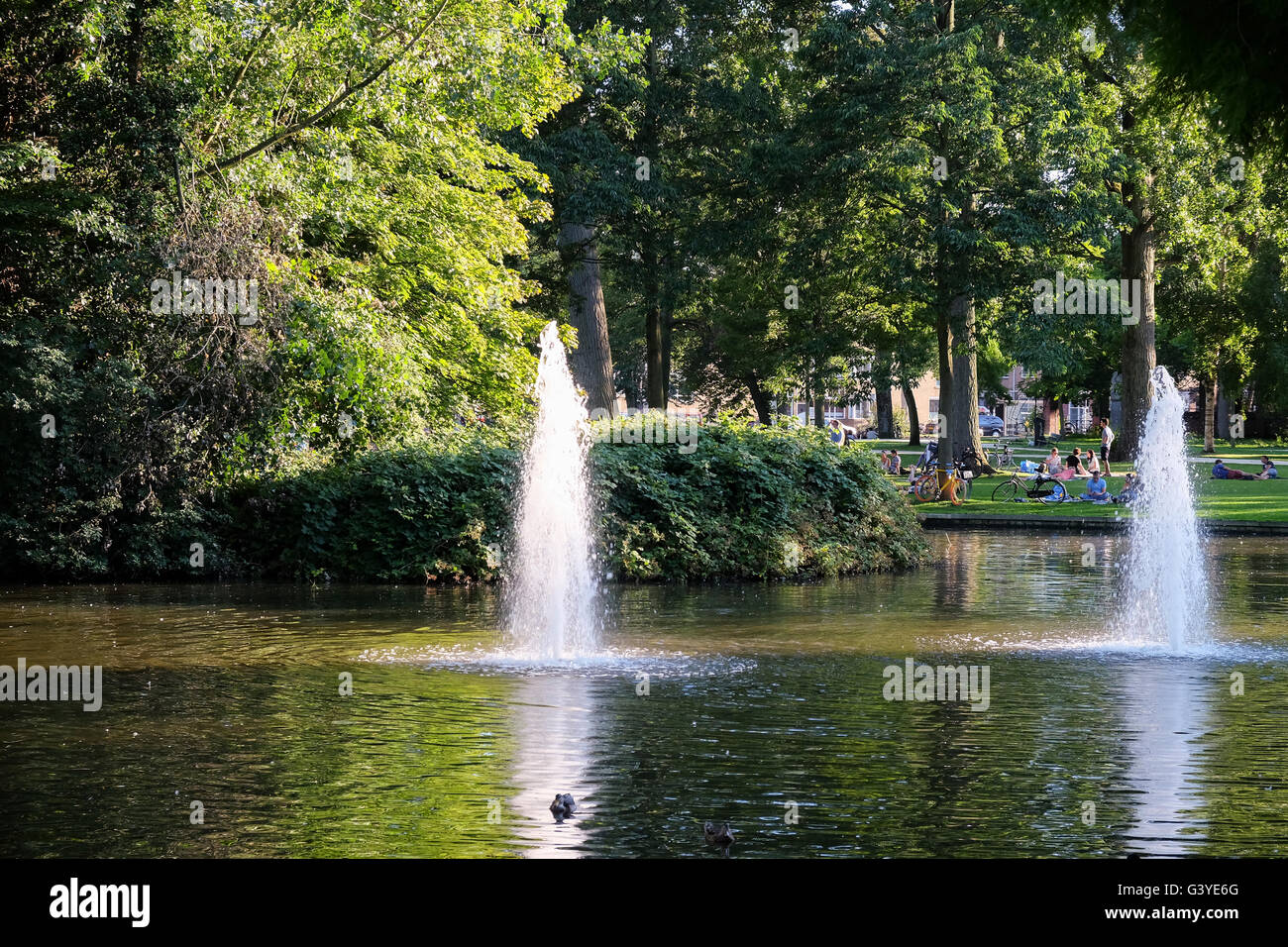 Water fountain amsterdam hi-res stock photography and images - Alamy