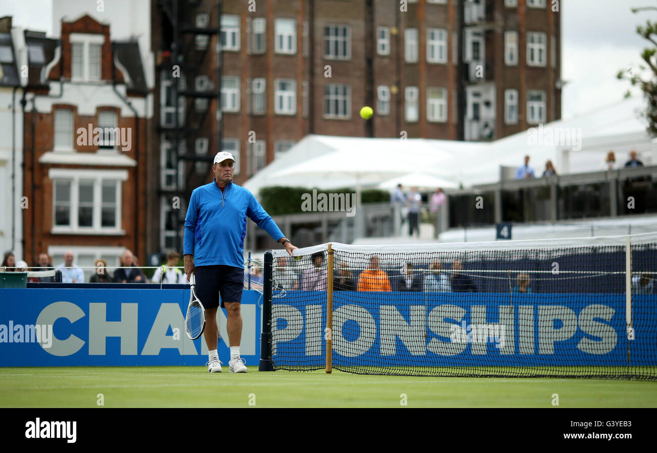 Tennis coach Ivan Lendl during a practice session with Great Britain's ...