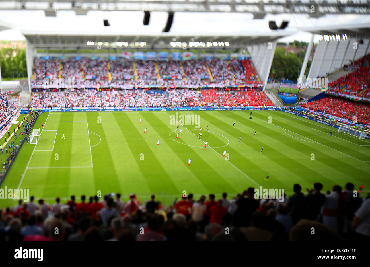 *Editors note tilt and shift lens used* A general view of match action ...