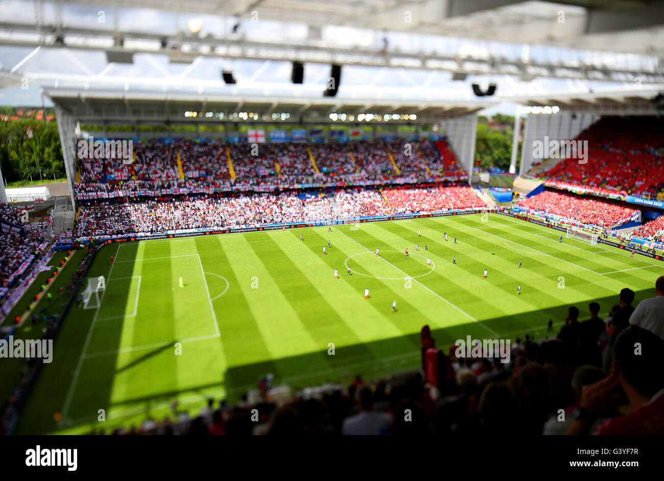 *Editors note tilt and shift lens used* A general view of match action ...