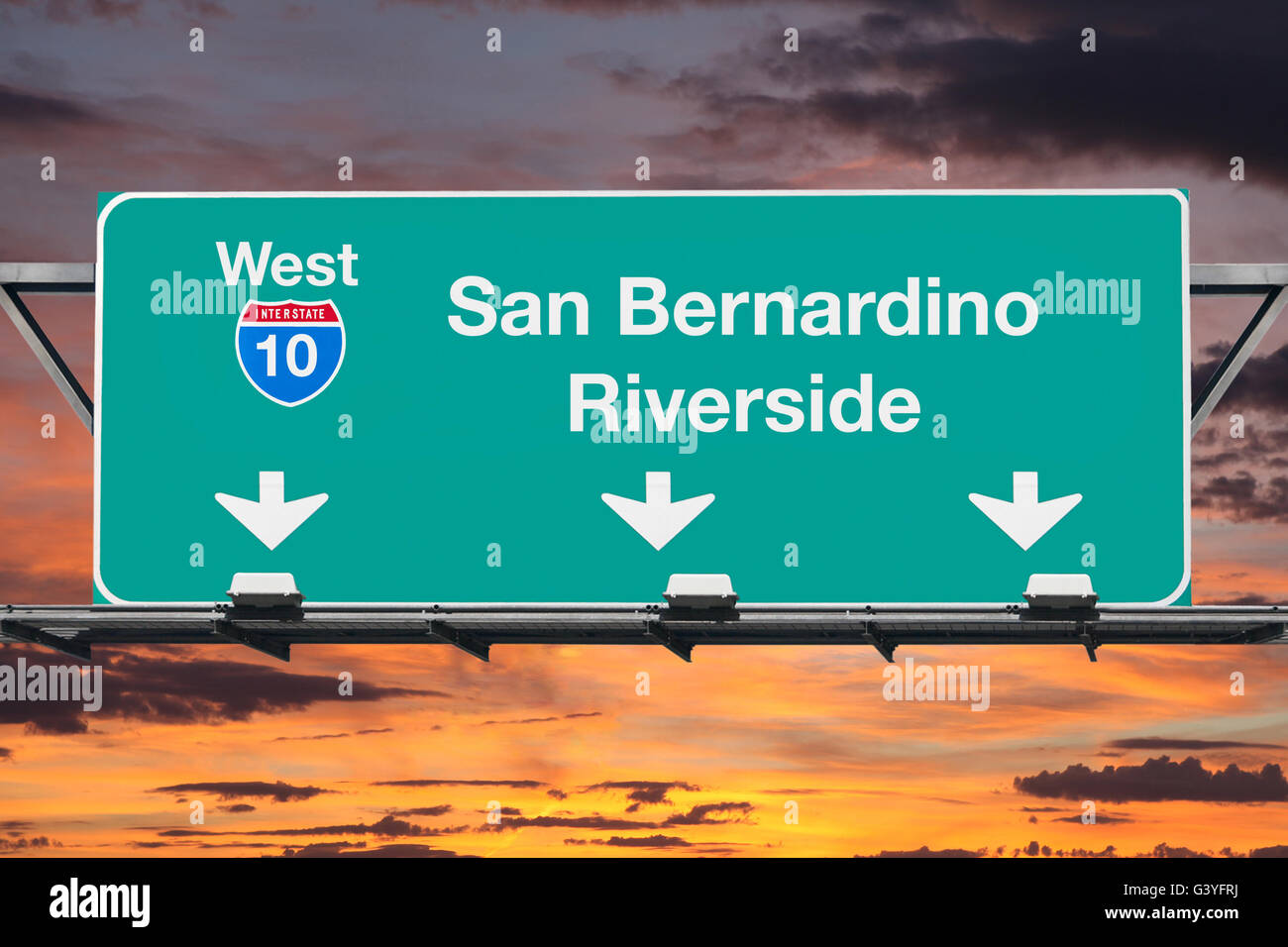Interstate 10 sign hi-res stock photography and images - Alamy