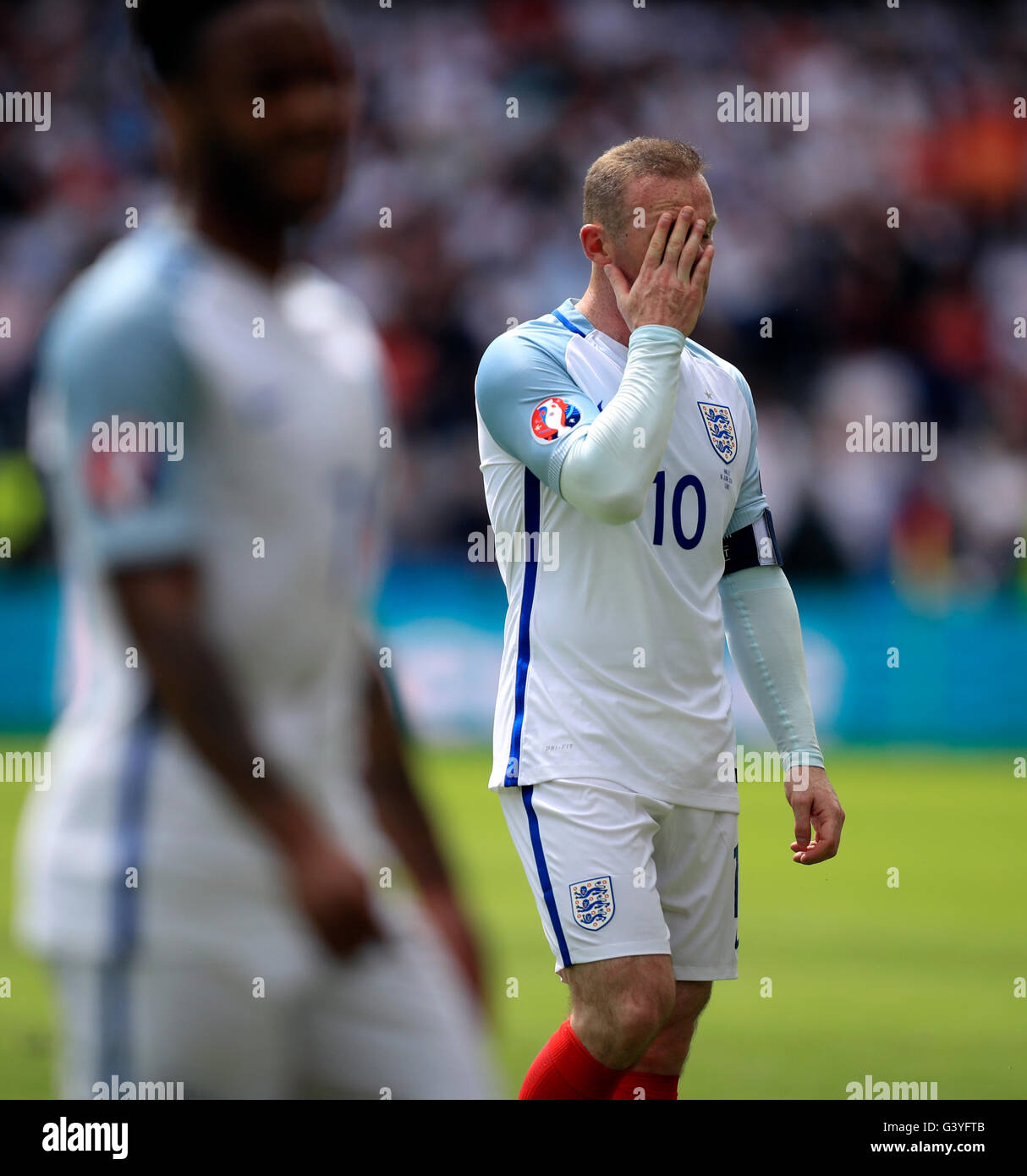 England's Wayne Rooney and Raheem Stirling during the UEFA Euro 2016 ...