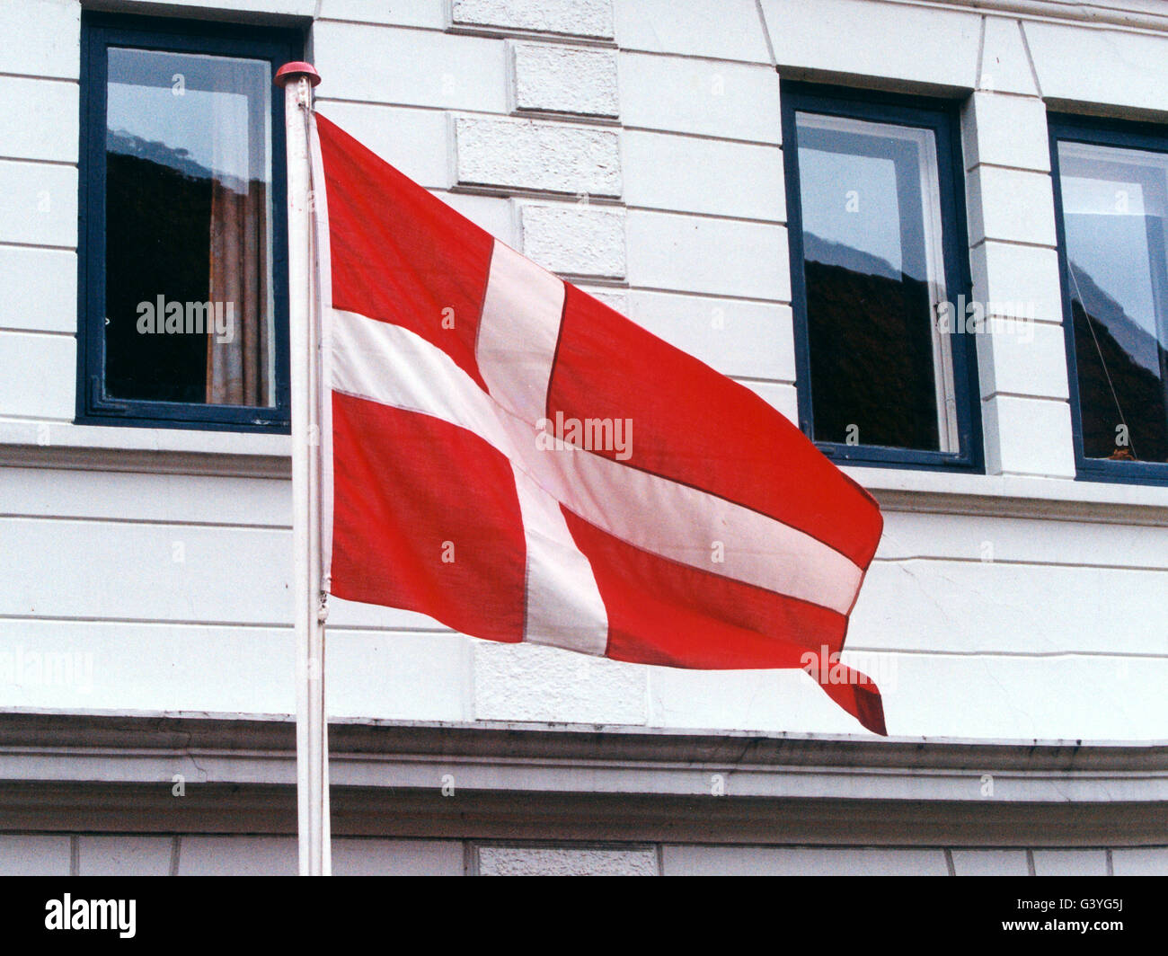 The Danish flag Stock Photo - Alamy