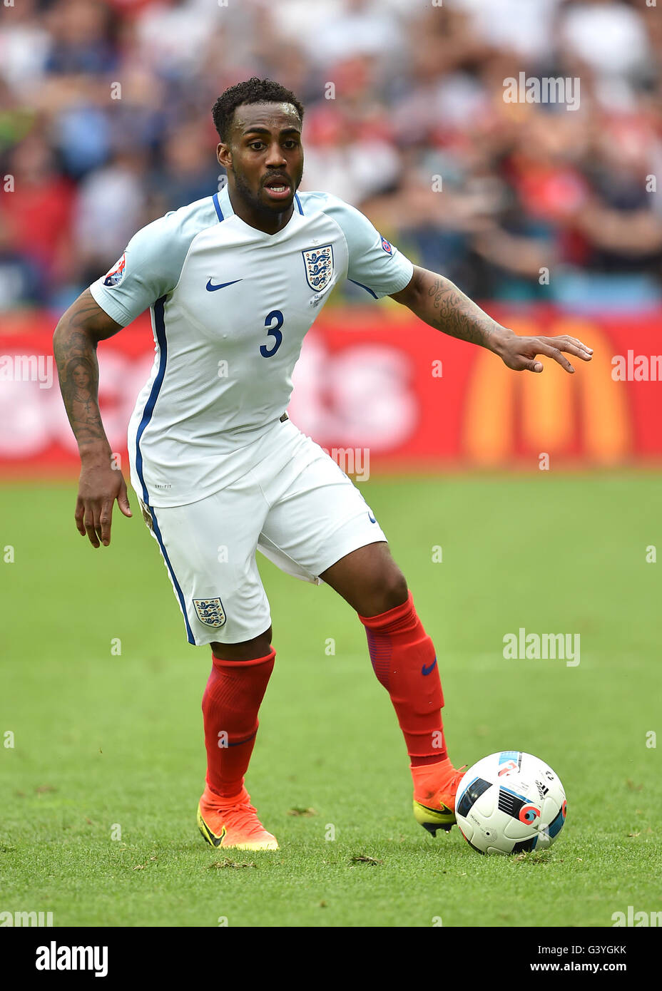 England's Danny Rose during the UEFA Euro 2016, Group B match at the ...