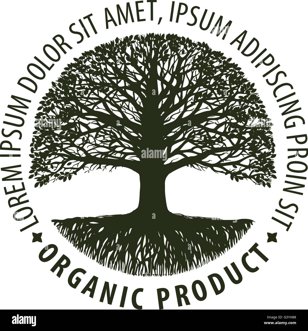 Logo tree. organic, Natural product. Nature or ecology symbol ...