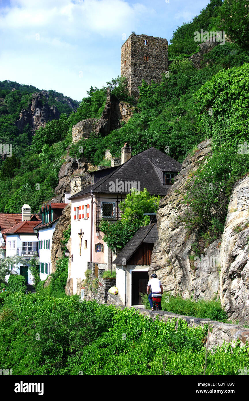 Durnstein alley along the Danube, Durnstein, Austria Stock Photo - Alamy