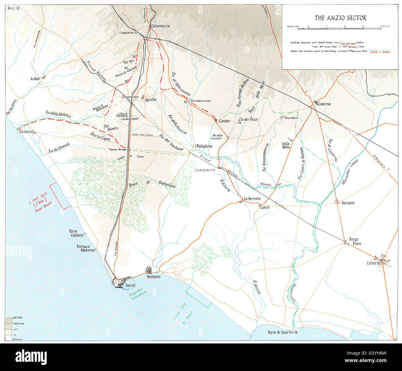 ITALY: The Allied Landing at Anzio (January 1944) : The Anzio sector ...