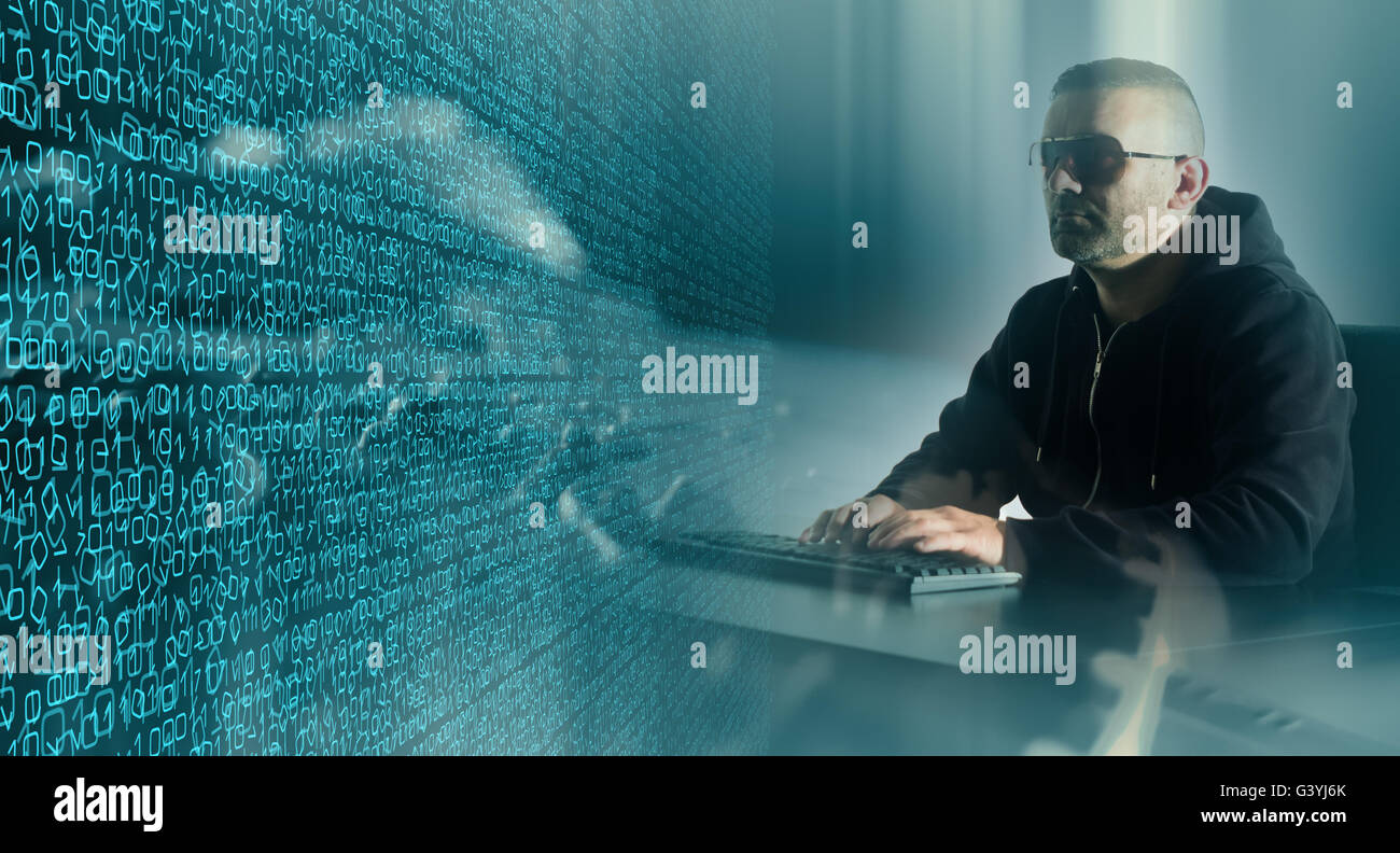 Cyber thief hacking computer network Stock Photo - Alamy Cyber thief hacking computer network Stock Photo - Alamy