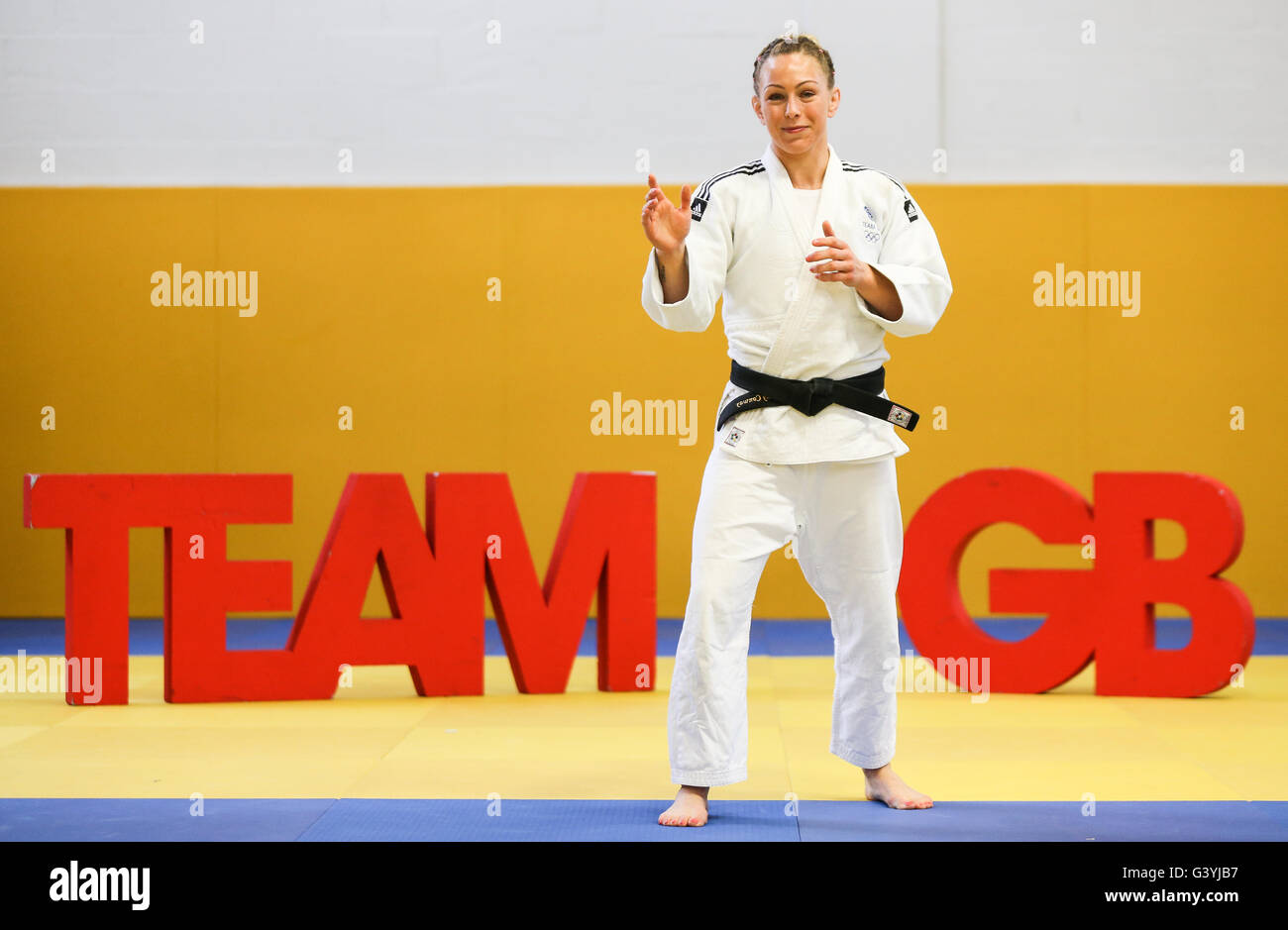 Sally Conway during the team announcement at the British Judo Centre of ...