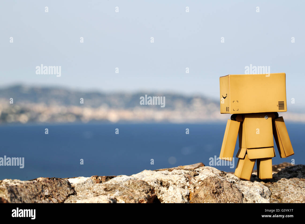 A Danbo Danboard fictional Robot toy character. Danbo is a fictional ...