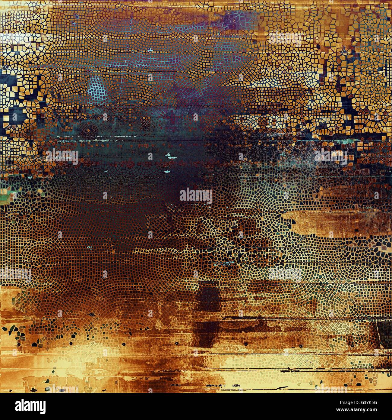 Vintage mottled frame, textured grunge background with different color ...