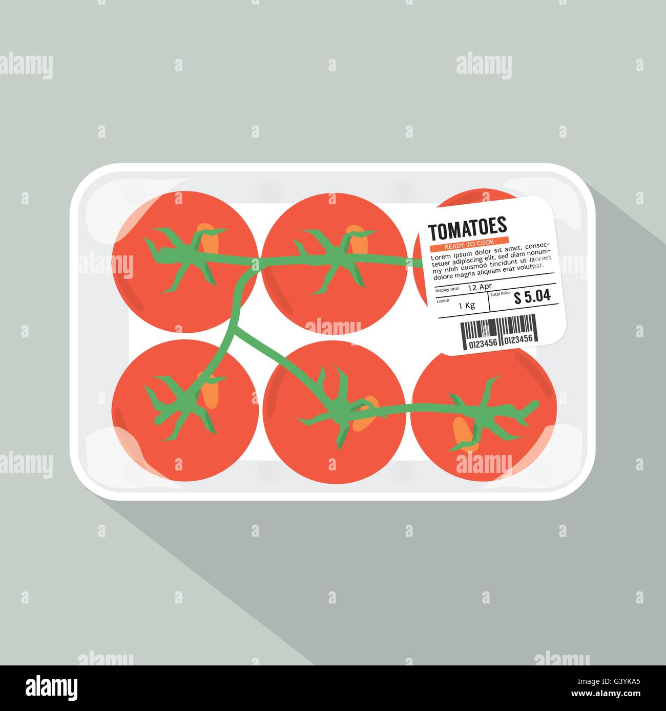 Packaged tomatoes Stock Vector Images - Alamy
