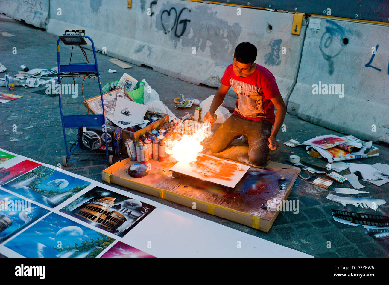 Using stencils hi-res stock photography and images - Alamy