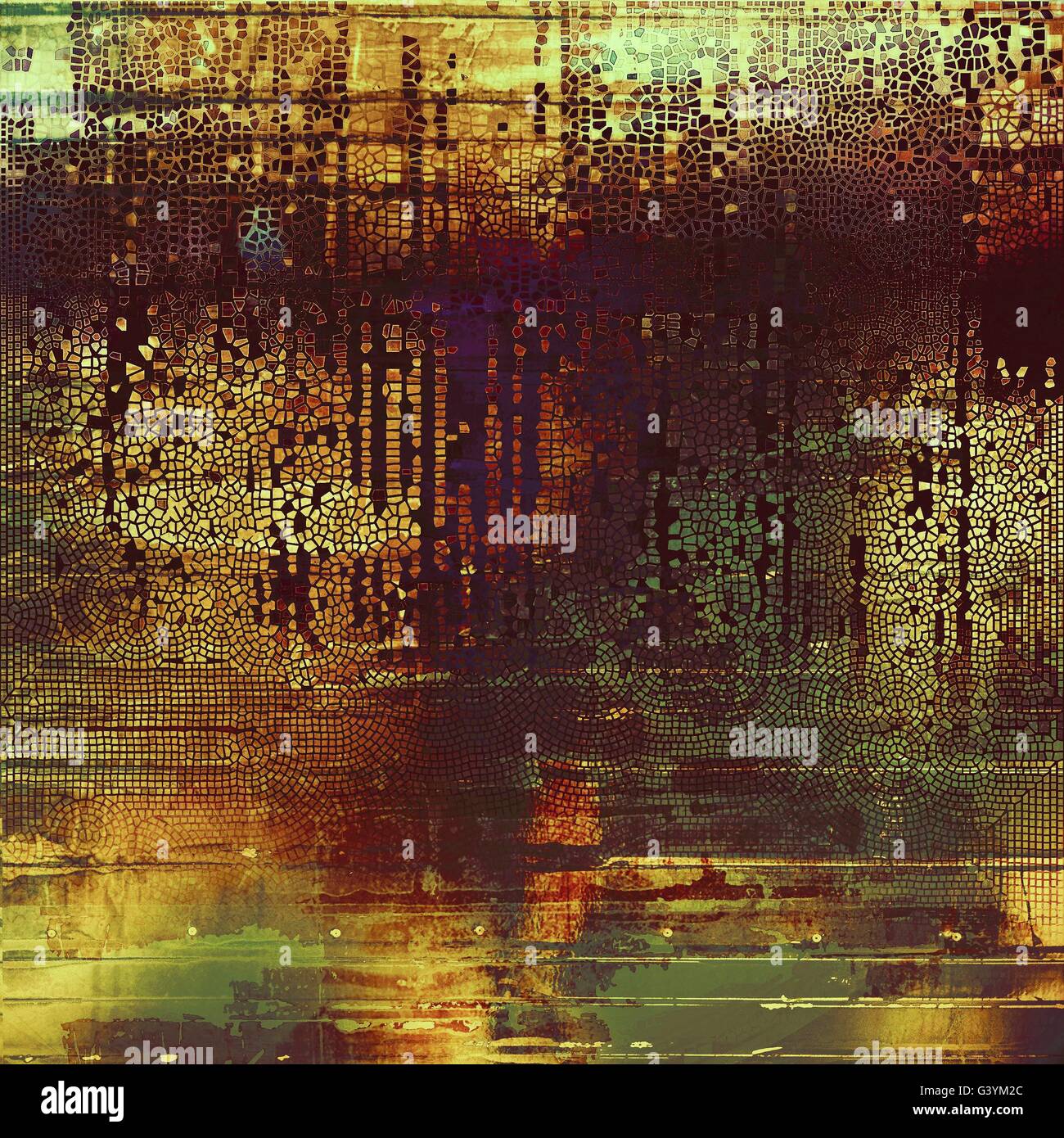 Vintage ancient background or texture with grunge decor elements and ...