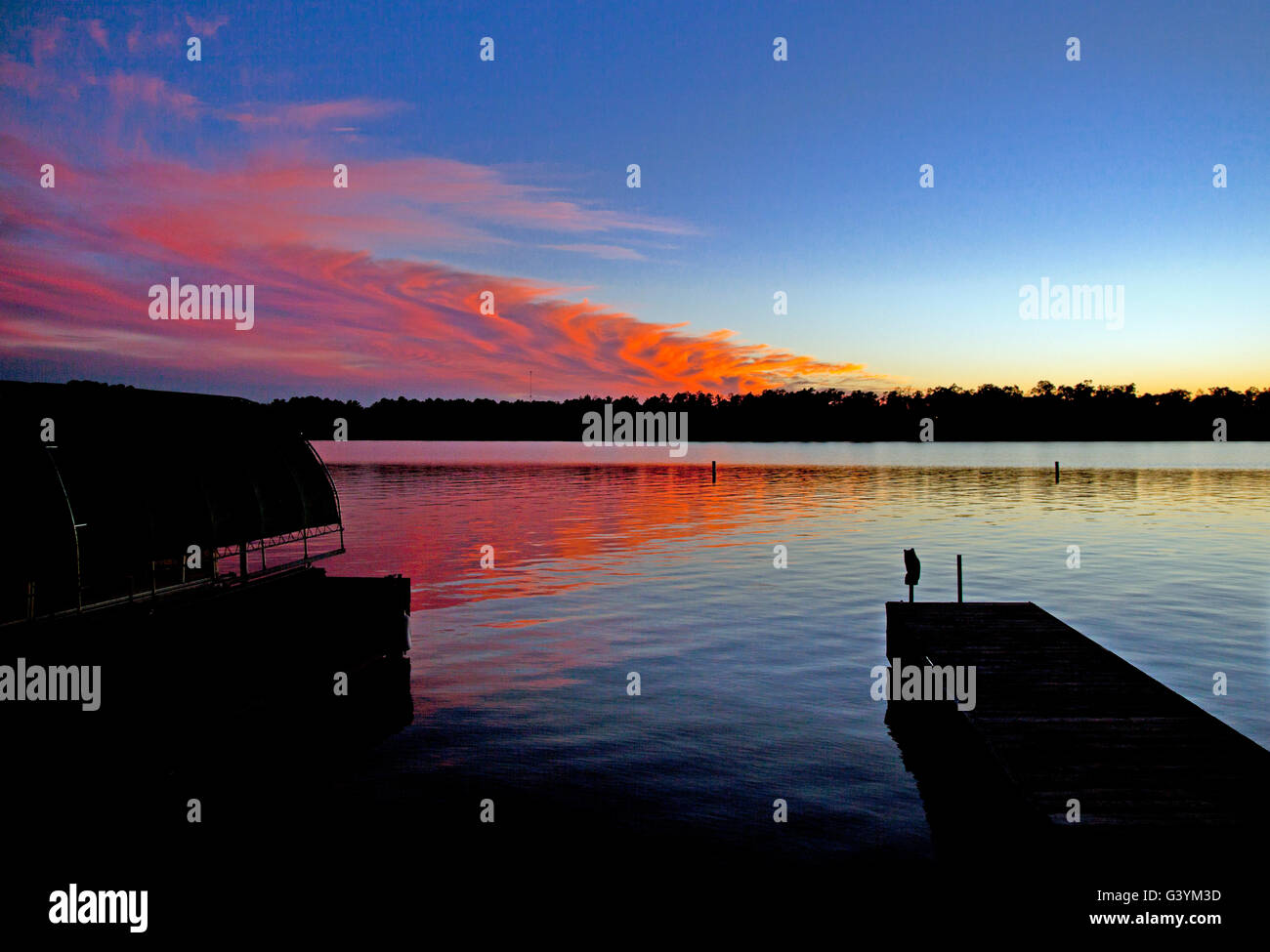 Sunset, Lake Conroe, Texas Stock Photo - Alamy
