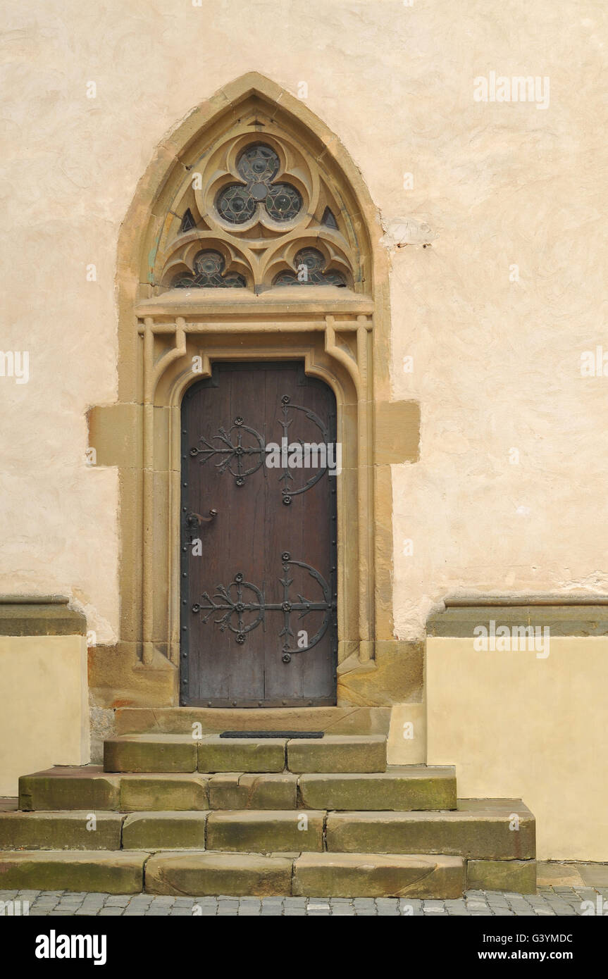 Side door of gothic church Stock Photo - Alamy