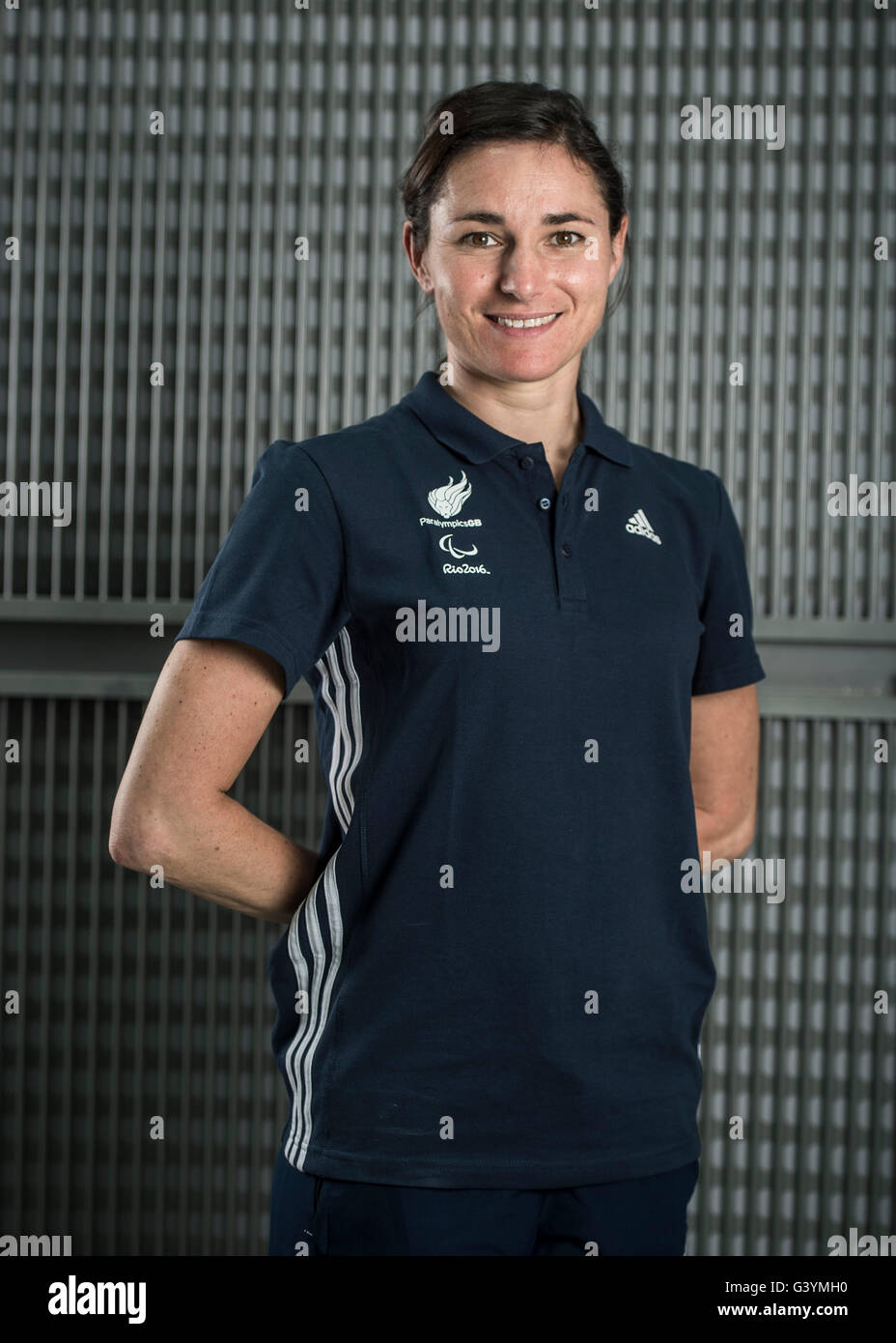 Dame Sarah Storey poses for a portrait during the team announcement at ...