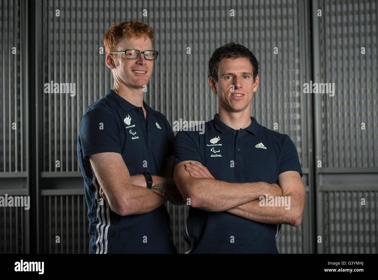 Steve Bate (left) and Adam Duggleby pose for a portrait during the team ...