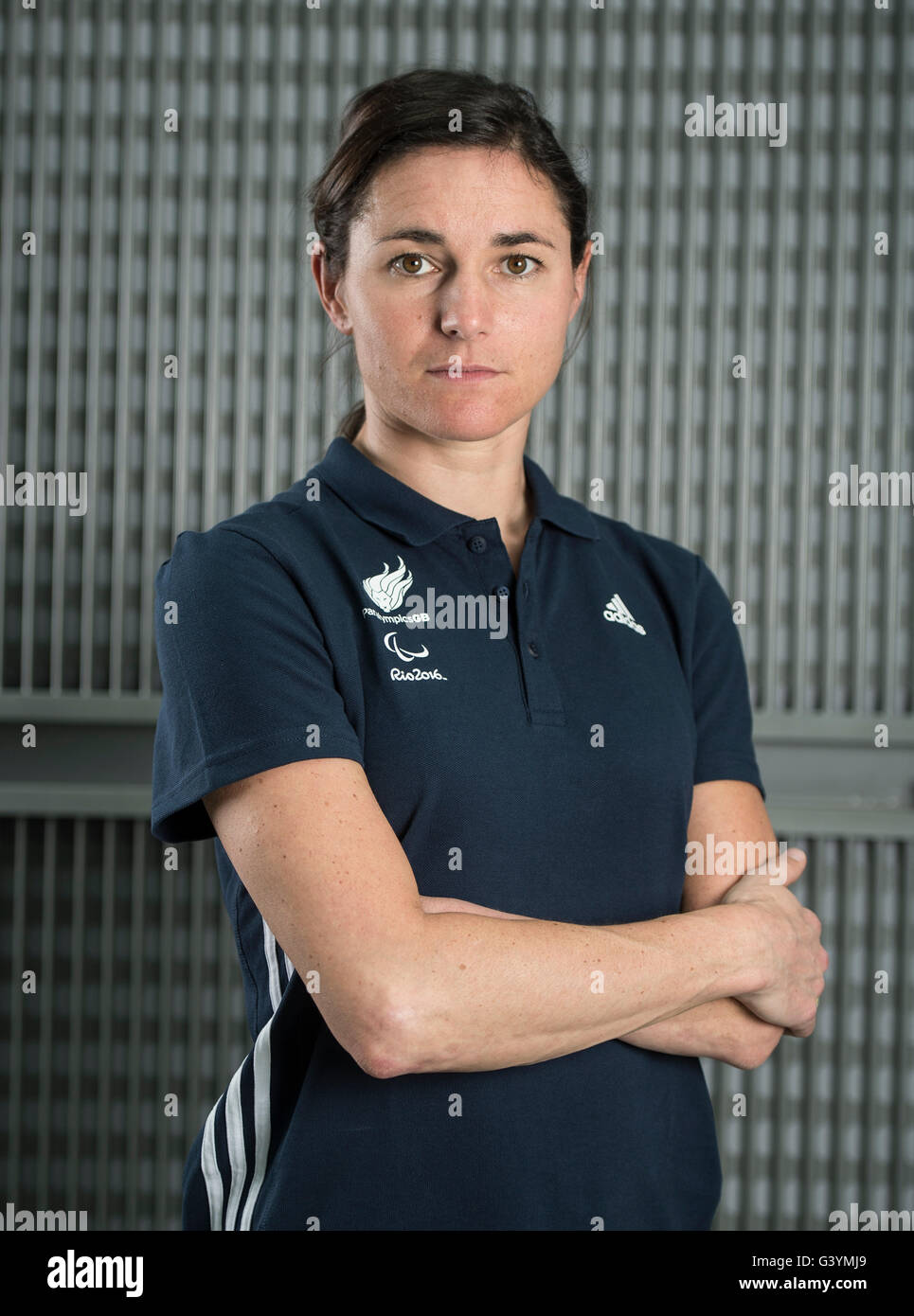 Dame Sarah Storey poses for a portrait during the team announcement at ...