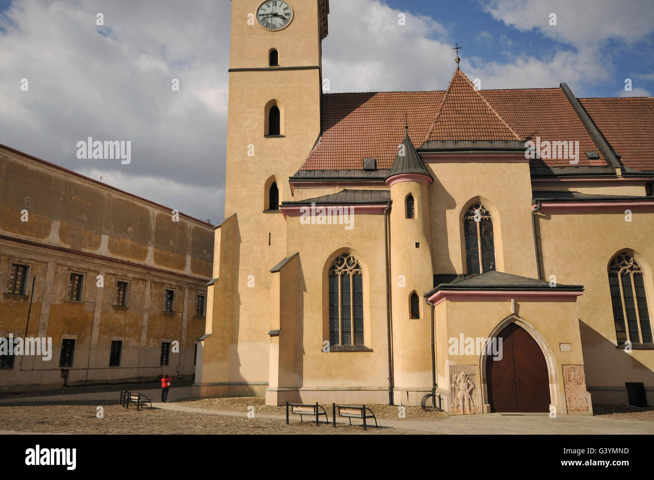 Church and library in Sabinov Stock Photo - Alamy