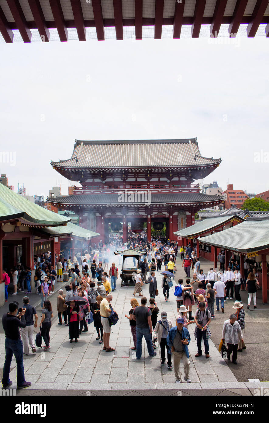 TOKYO - MAY, 2016: People visit Senso-ji shrine in Asakusa on June 01 ...