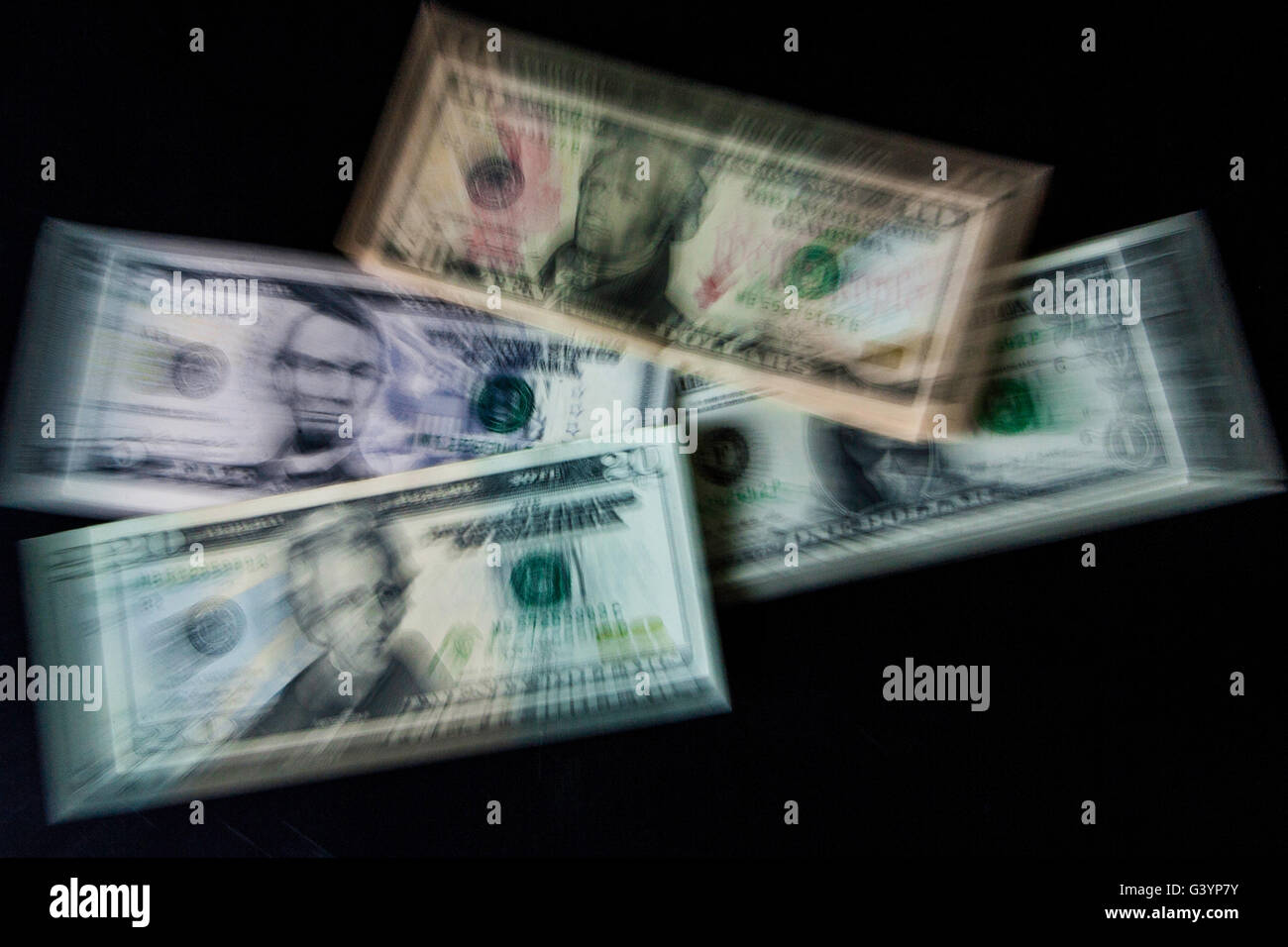 Blurred US Dollar banknotes Stock Photo - Alamy