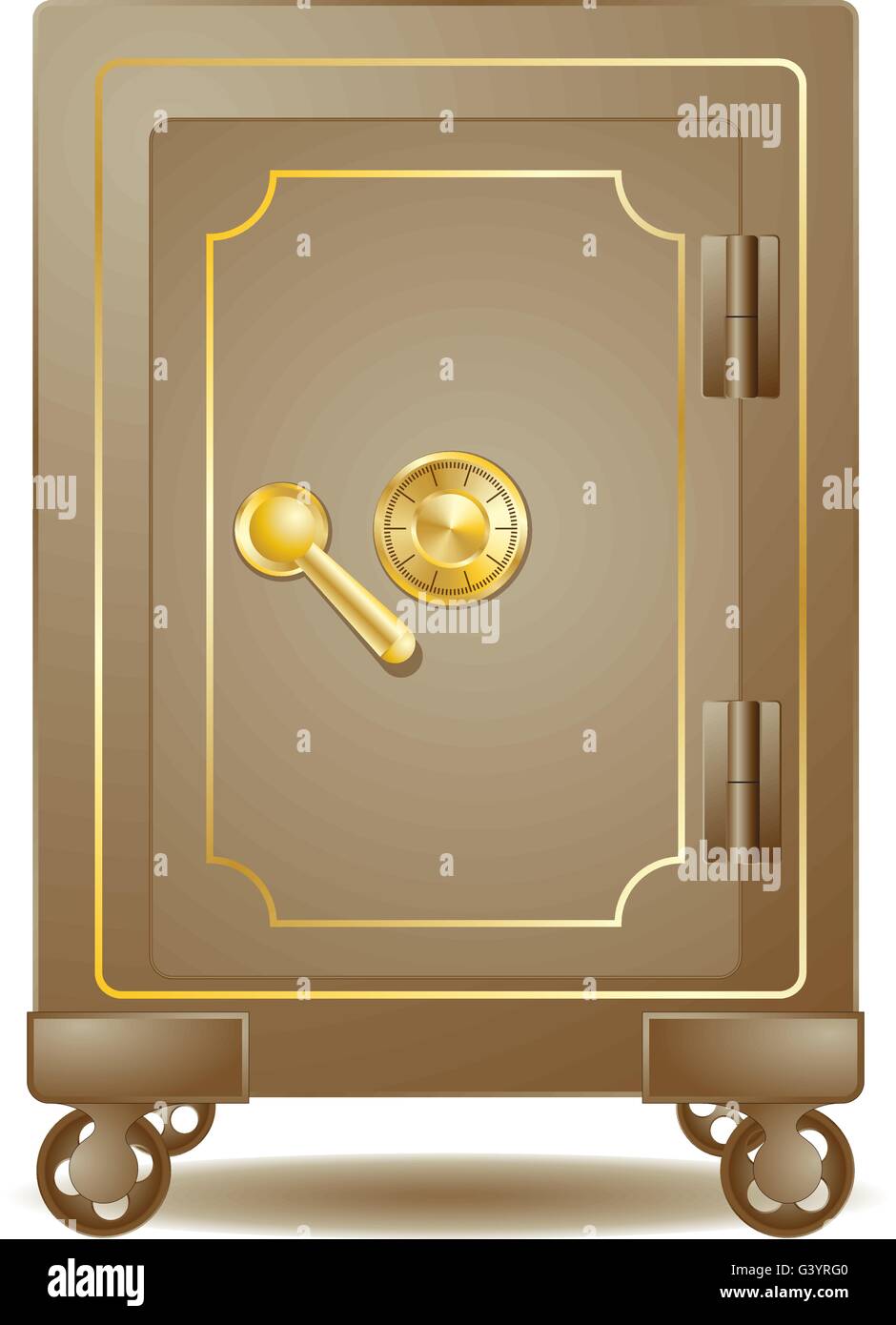 old safe with a combination lock Stock Vector Image & Art - Alamy