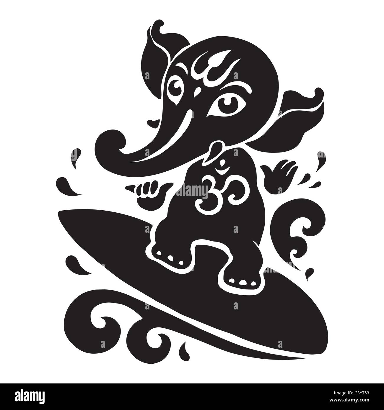 Hindu God Ganesha Stock Vector Image & Art - Alamy