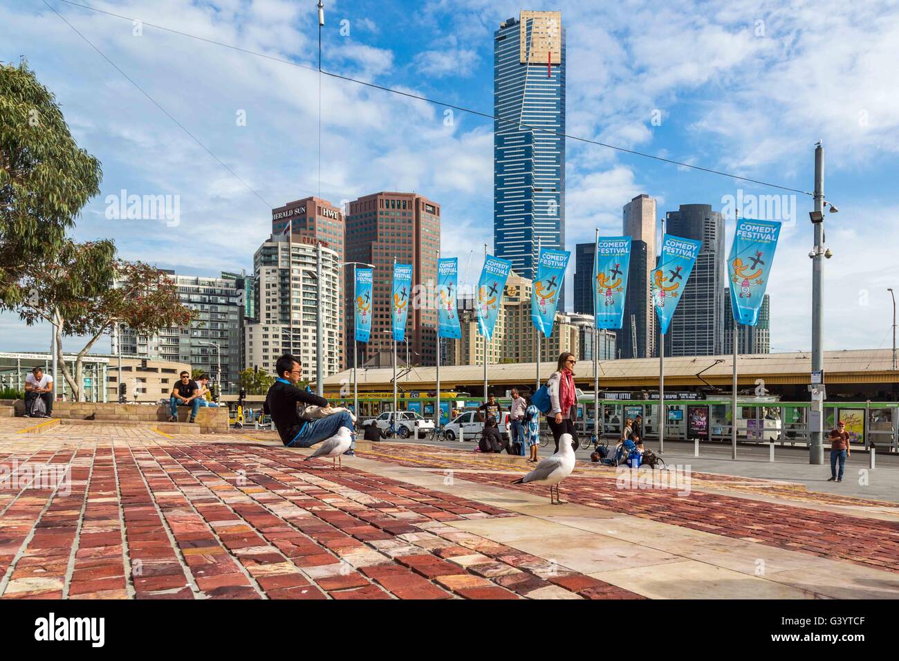 A mixed scene of the City of Melbourne, Australia Stock Photo - Alamy