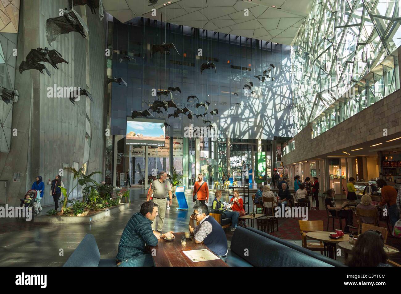 Inside the SBS Building, Federation Square in the City of Melbourne ...