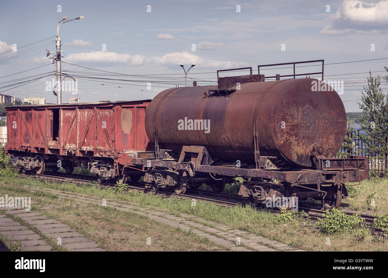 Steel goods wagon hi-res stock photography and images - Alamy