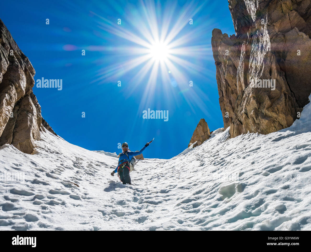 Brandon Prince climbing Mount Heyburn in the Sawtooth Mountain Range ...