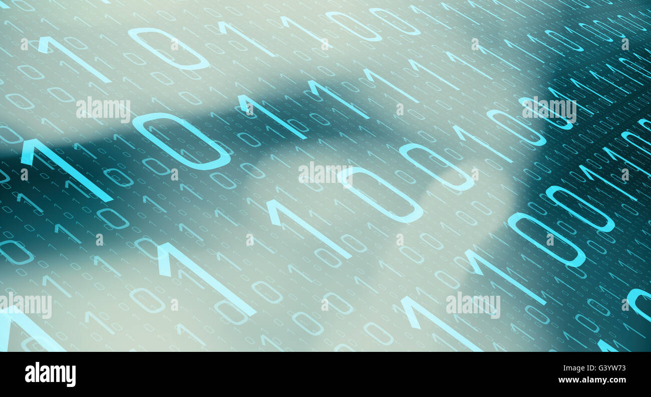 Downloading computer binary data concept Stock Photo - Alamy