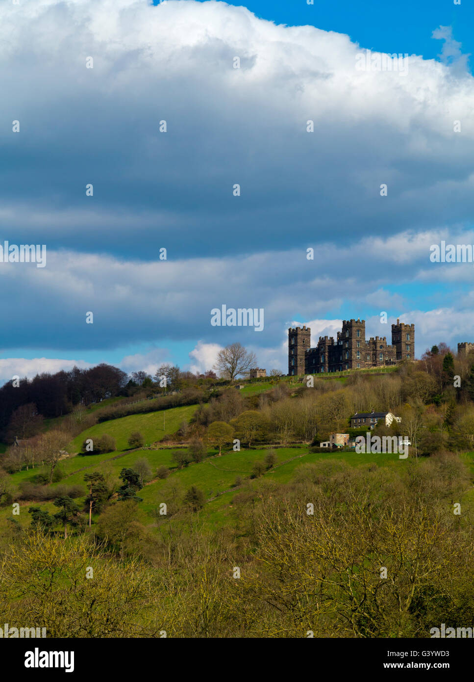 View of Riber Castle near Matlock in the Peak District Derbyshire ...