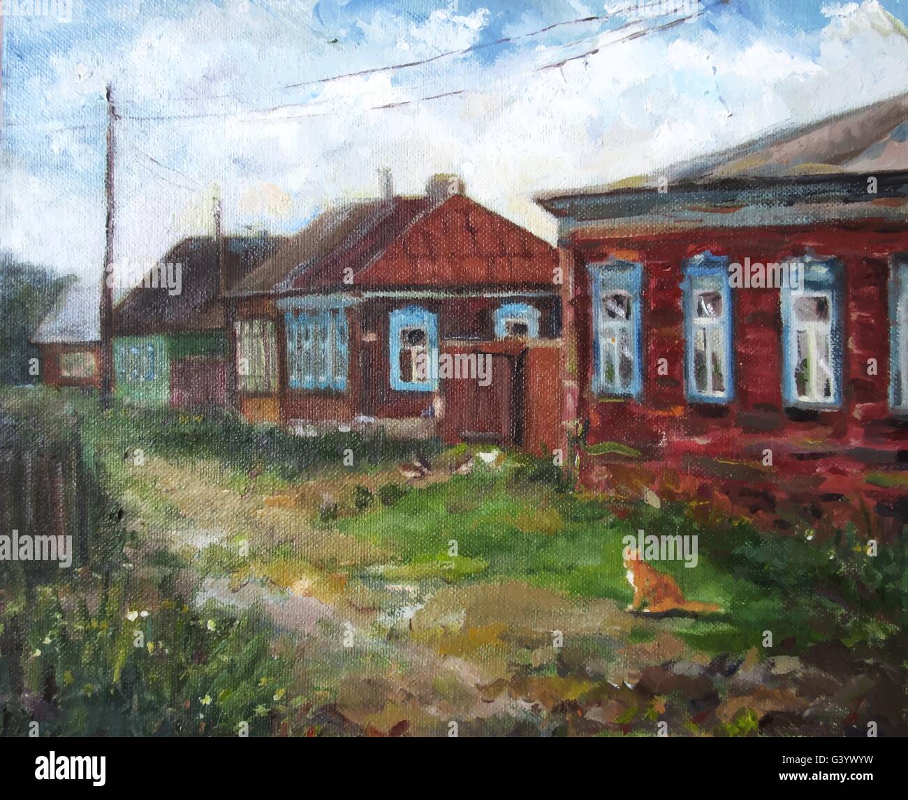 Country house russia Stock Vector Images - Alamy