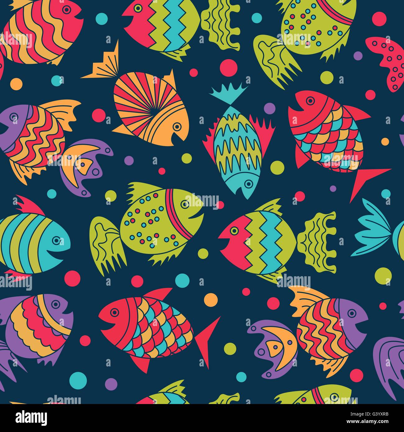 seamless pattern with sea fish Stock Vector Image & Art - Alamy