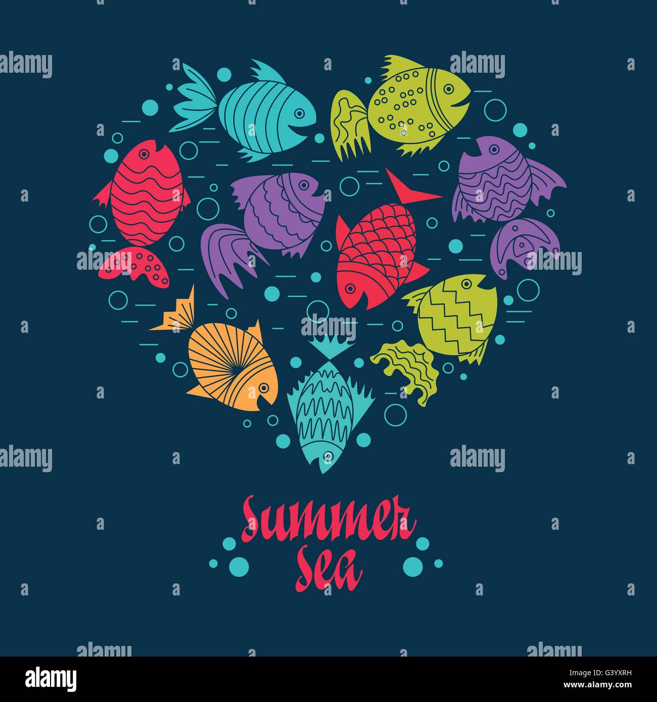 frame for text with fish Stock Vector Image & Art - Alamy