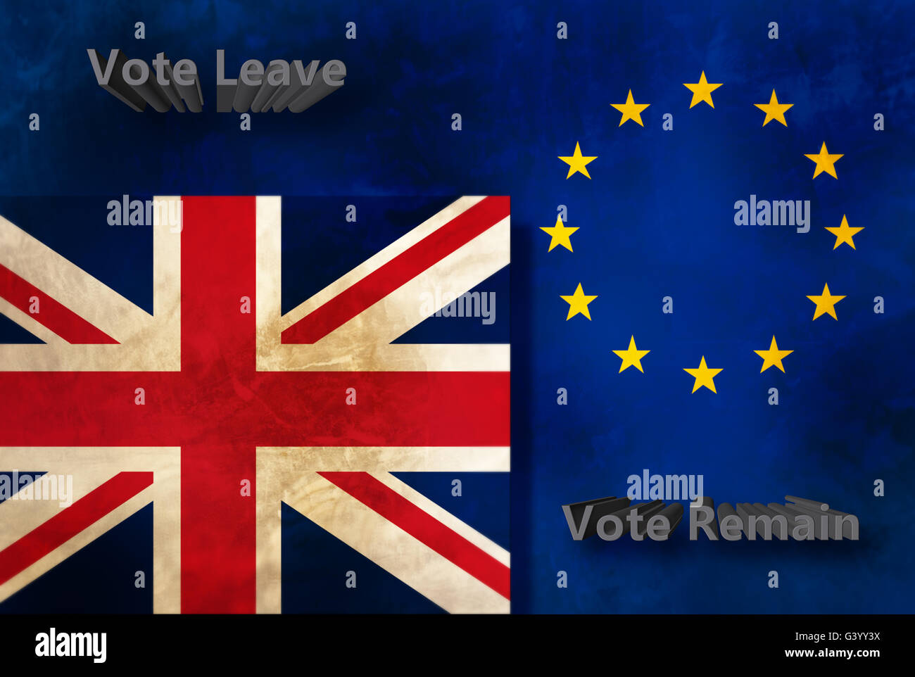 EU and british flag background Stock Photo - Alamy