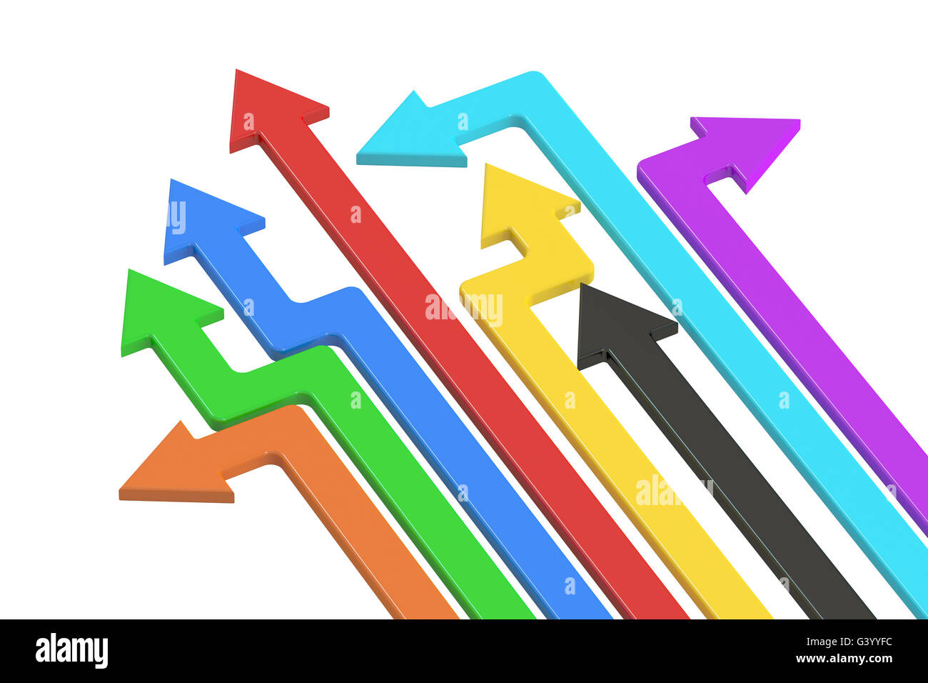 business direction concept, 3D rendering isolated on white background ...