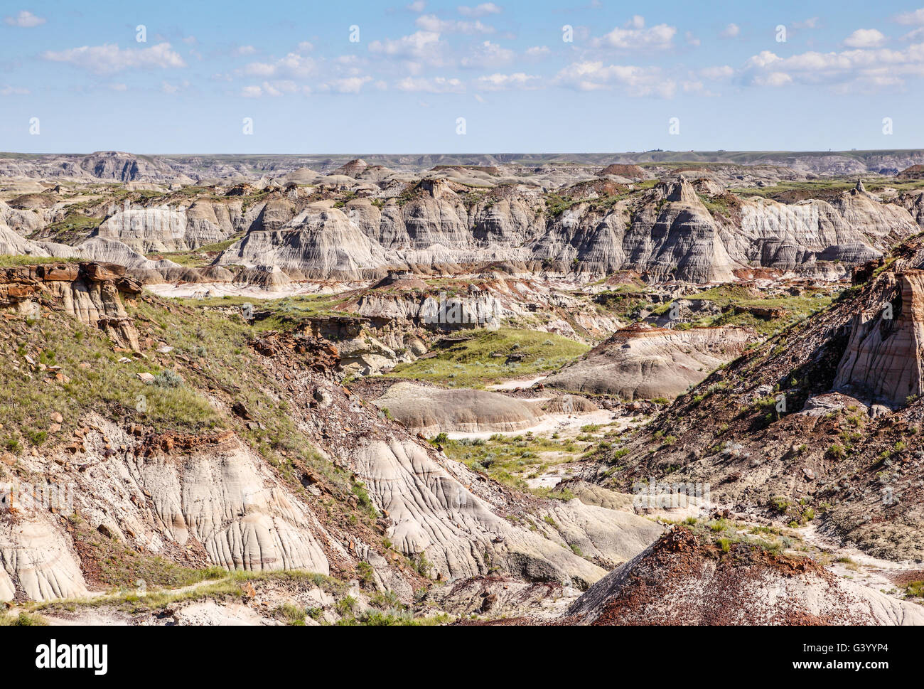 The Drumheller badlands in Alberta is famous for rich deposits of ...